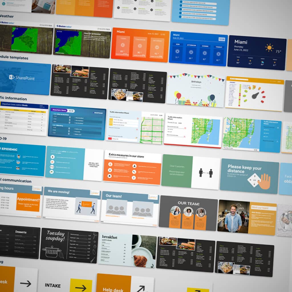 Gemakkelijke concentcreatie met onze Narrowcasting templates